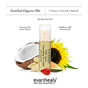 evanhealy Wild Carrot Immortelle Eye Balm | Organic Travel Moisturizer Stick | Hydrating Balm to Brighten Skin Around Eyes, Face, & Body | On the Go Moisturizer