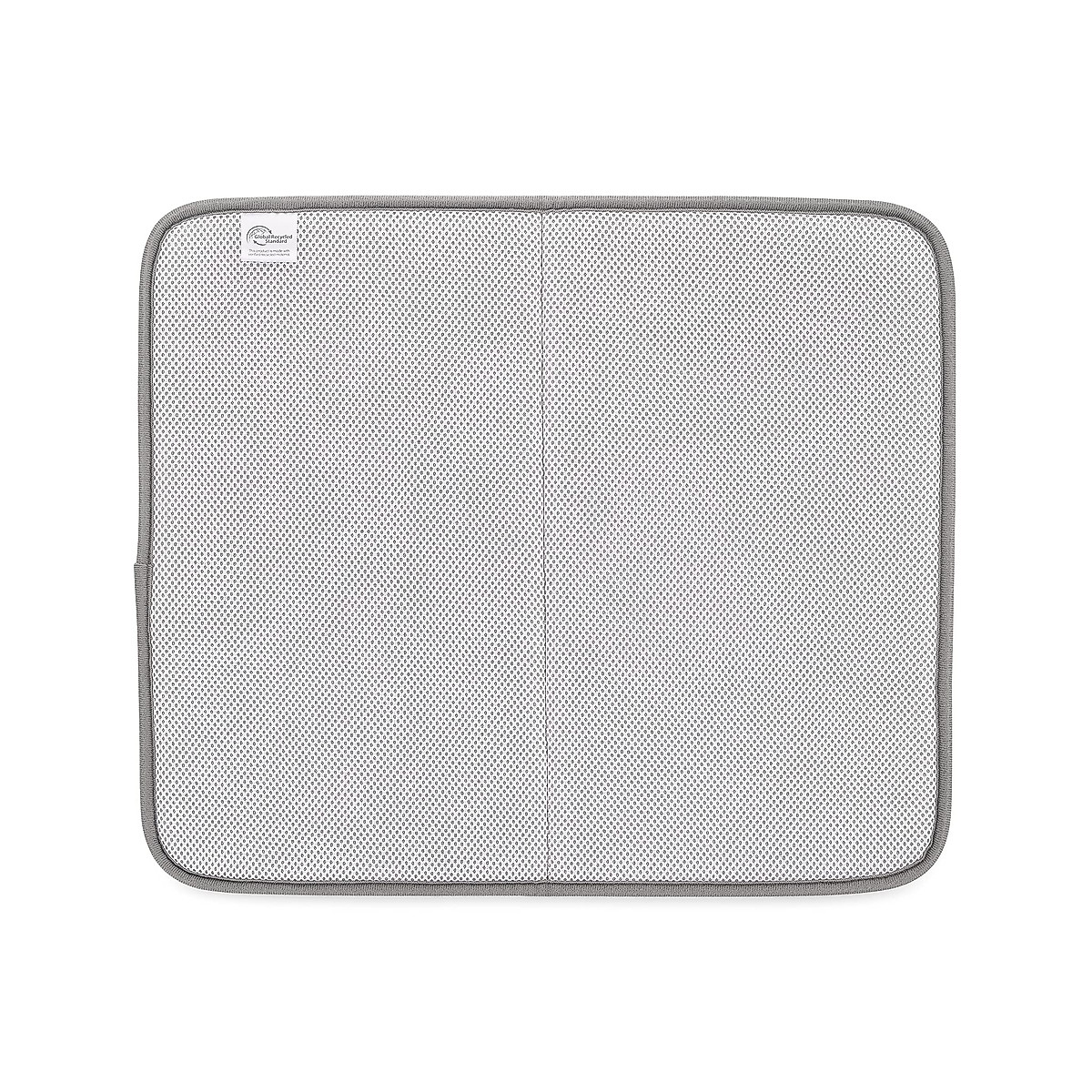 Full Circle Supermatural Dish Kitchen Sink Accessories, Recycled Microfiber Dish Mat, Gray