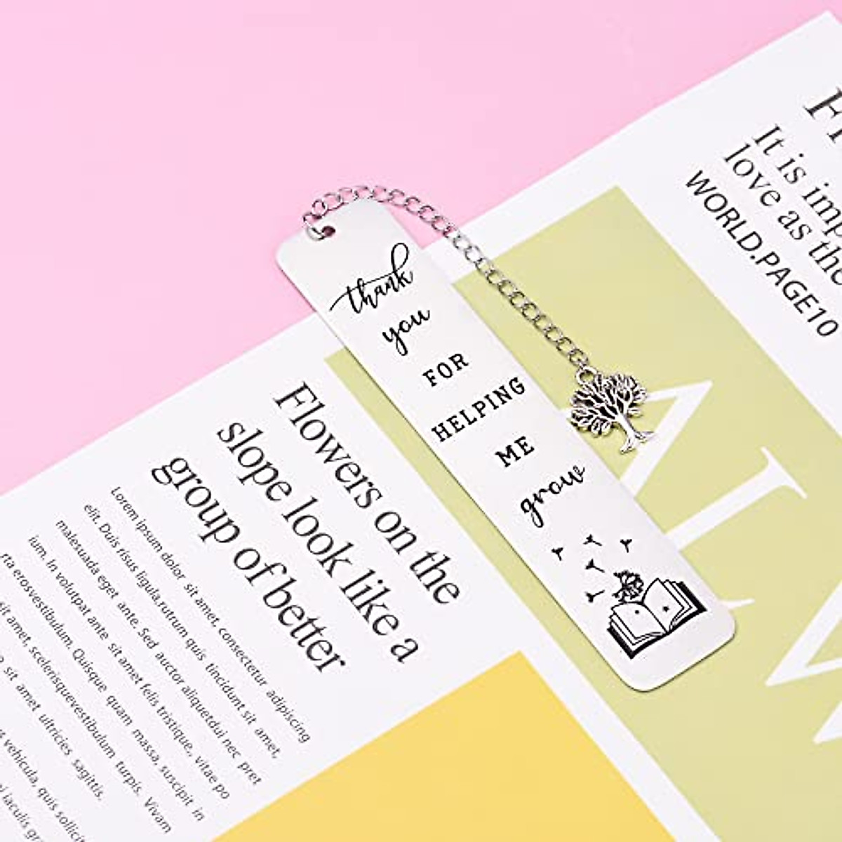 Teacher Thank You Gifts Bookmark, Graduation Teacher Appreciation Gifts Metal Bookmarks for Women Men Christmas Back to School End of Year 2023 Retirement Gifts for Teacher from Student