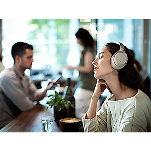 Sony WH1000XM3 Noise Cancelling Headphones : Wireless Bluetooth Over the Ear Headset – Silver (2018 Version)