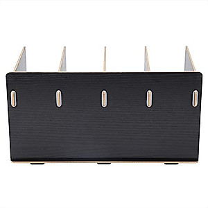 Yosoo Desktop Bookshelf, Wooden DIY Desktop Bookshelf Rack Books DVD Storage Magazine Holder for Students Kids Adult(Black)