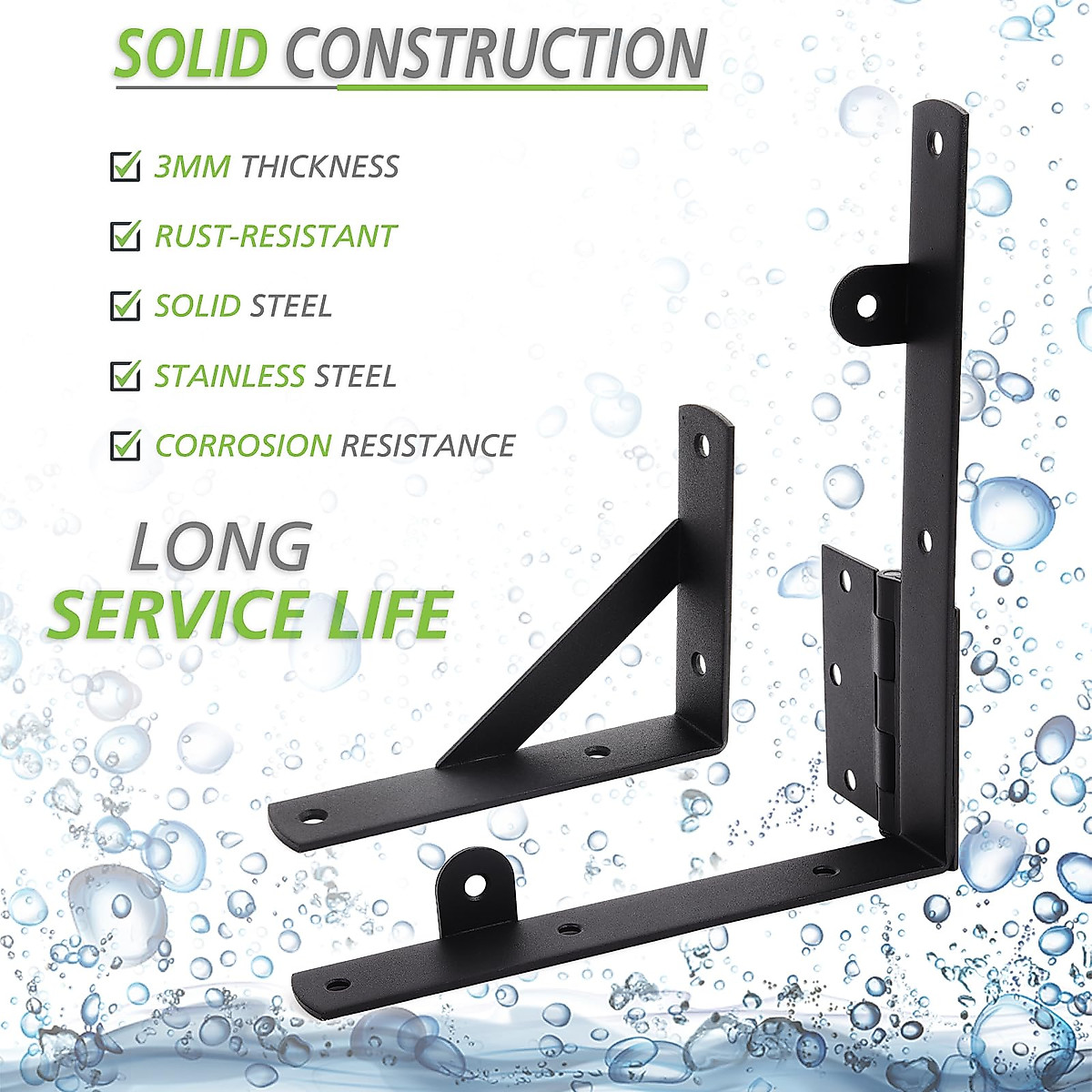 LANMIERT Fence Gate Kit, Anti Sag Gate Kit for Wooden Fence; Heavy Duty Gate Kit with Gate Latch; Gate Hardware for Wooden Gate Fence, Driveway Gates, Shed Doors, Corral Gates, Wood Windows