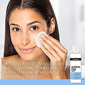 Neutrogena Alcohol-Free Gentle Daily Facial Toner, Fragrance-Free Face Toner to Tone & Refresh Skin, Toner Gently Removes Impurities & Reconditions Skin, Hypoallergenic, 8 fl. oz