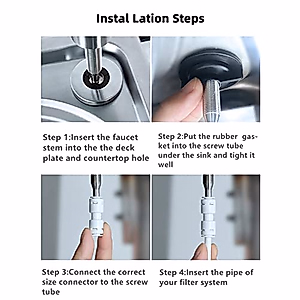 Drinking Water Faucet for Kitchen,100% Lead-Free Reverse Osmosis Faucet,Stainless Steel Kitchen Filtered Water Faucet,Brushed Nickel RO Faucet with Longer Thread Pipe