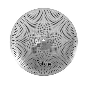 Batking Low Volume Cymbal Pack,60%-70% 14/16/18/20” Quiet Cymbals Practice Set Of 5 Pcs Practice With Cymbal Felt and Sleeve