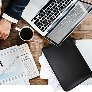 Expanding File Folder Important Document Organizer Fireproof & Waterproof Document Bag with A4 Size 3 Pockets Zipper Closure Non-Itchy Silicone Coated Portable Filing Wallet Pouch(14.3inx9.8inx1.6in)