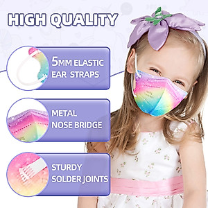 FENFEN Kids KN95 Face Mask Disposable - 50 Pack KN 95 Kid Masks Children Small Size Breathable Girls Kids KN95 Unicorn Mask Mascaras KN95 Para Niños