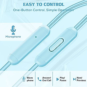 Wired Earbuds with Microphone Pack of 3, Noise Isolating Wired Headphones, Earphones with Powerful Heavy Bass Stereo, Compatible with Android, iPhone, iPad, Laptops, MP3 and Most 3.5 mm Interface