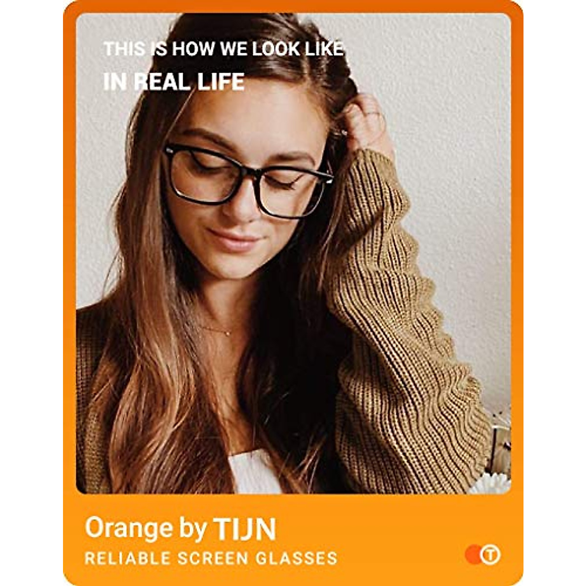 TIJN Blue Light Blocking Glasses for Women Men Clear Frame Square Nerd Eyeglasses Anti Blue Ray Computer Screen Glasses