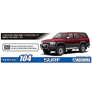 Aoshima 1/24 Scale Car No.104 VZN130G Hilux SSR-X Widebody 1991 - Plastic Model Building Kit # 56981