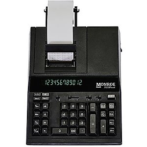 Monroe 2020PlusX Medium Duty Printing Calculator for Accounting and Purchasing Professionals