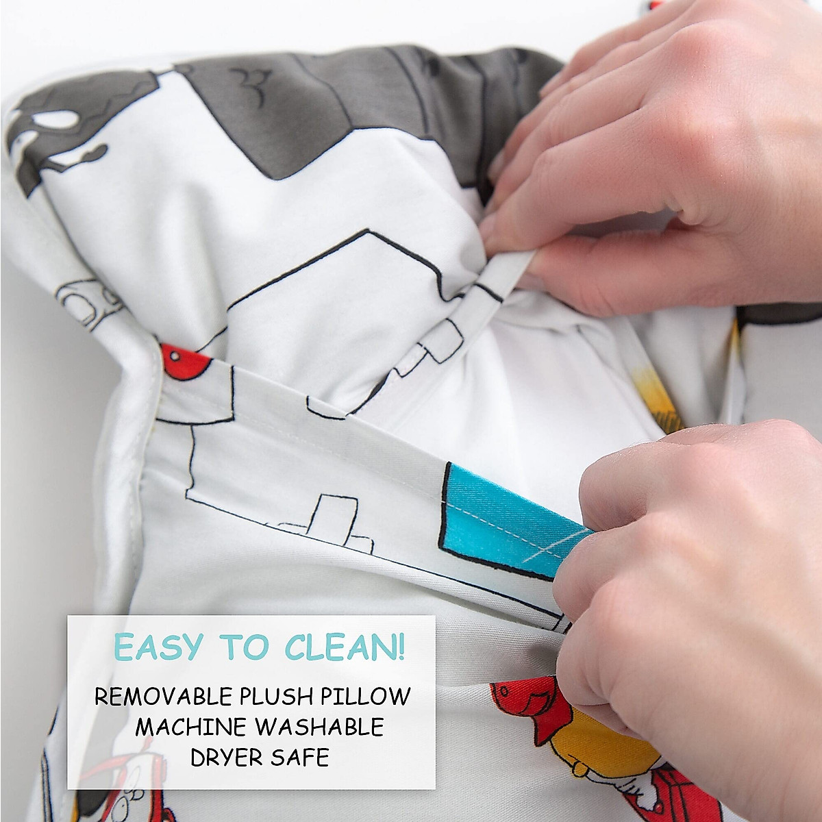 JumpOff Jo - Toddler Nap Mat - Sleeping Bag for Kids with Removable Pillow and Ultra Soft Blanket for Preschool, Daycare, and Sleepovers - Jo’s Garage