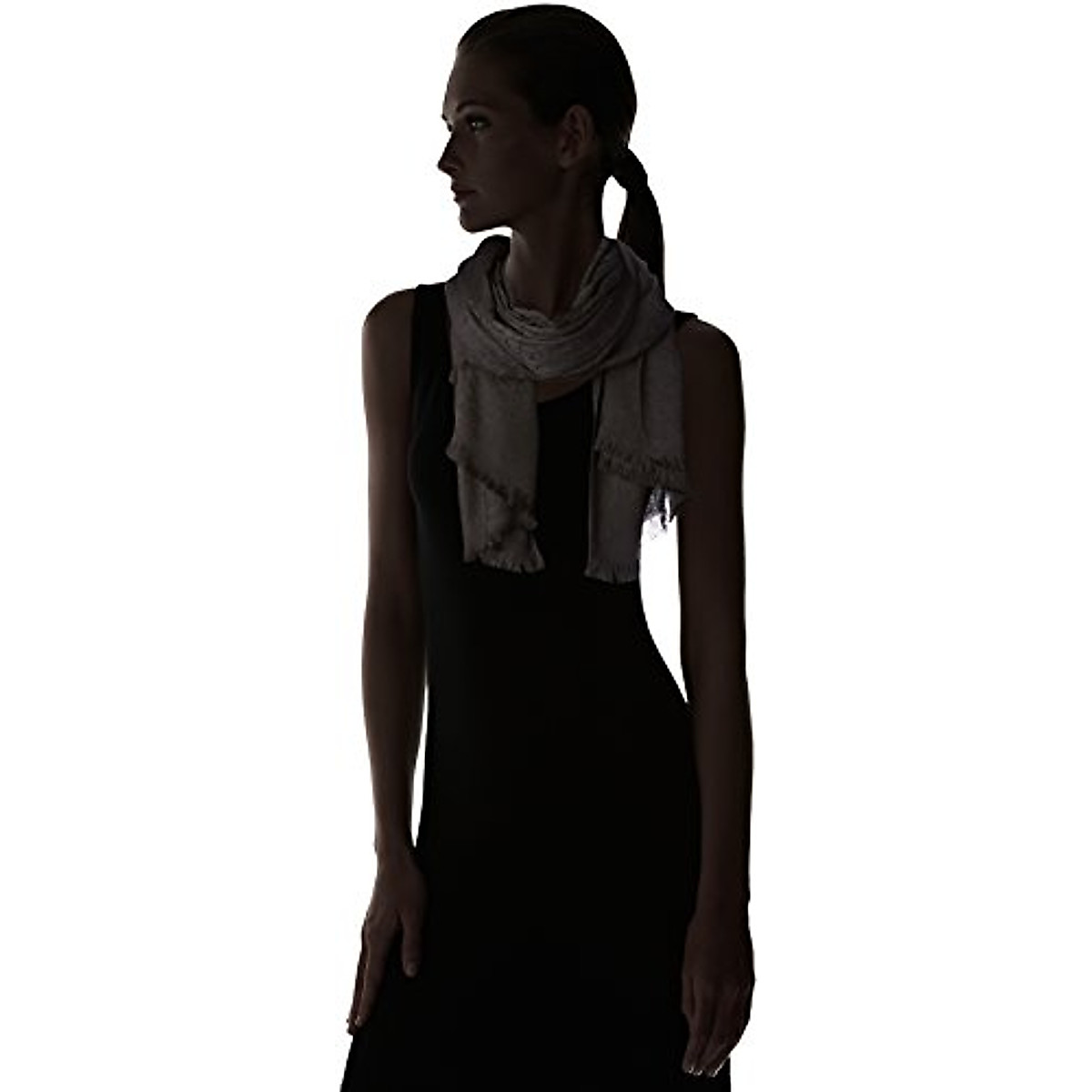 Calvin Klein Women's Pashmina Scarf, Black, One Size