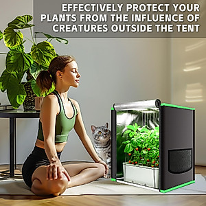 Chuanke Small Grow Tent for Aerogarden Hydroponics Growing System Indoor 20"x14"x22"High Reflective Mylar Leak-Proof of Light 600D Oxford Fabric for Indoor Plant