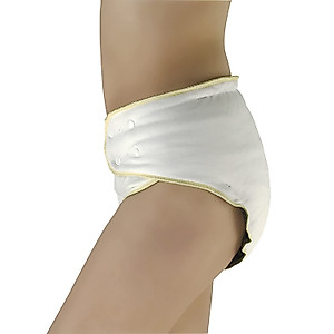 Adult Fitted Cloth Diaper: Incontinence Special Needs Washable Protective Briefs for Women and Men (1 Fitted Diaper, Small)
