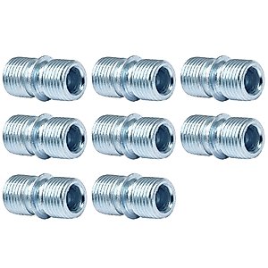 Coufce 8 PCS 1/2 Inch / 12.7mm Diameter Metal Rack Connector, Coarse Thread 0.019"/ 0.5mm Thick Shelving Connectors, Pole Connector, Wire Shelf Pole Connectors for Shelf Unit, Wire Rack Shelving