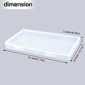 DUOFIRE Small Plastic Box Organizer Box small plastic storage containers small plastic case for Storage Pencils and art supply storage organizer Rectangle(7.7 x 4.1 x 0.9inch) 2 PACK