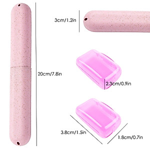 SourceTon Set of 14, Toothbrush Cover Case Set, Travel Toothbrush Case with Toothbrush Head Cover for Travel Home Office Camping School