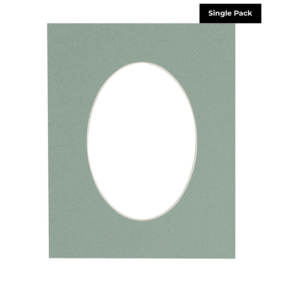 16x20 Mat Bevel Cut for 14x17 Photos - Precut Seafoam Green Oval Shaped Photo Mat Board Opening - Acid Free Matte to Protect Your Pictures - Bevel Cut for Family Photos, Pack of 1 Matboard Show Kit