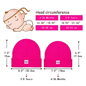 Paladoo Newborn Baby Hats 0-6 Months Hot Pink