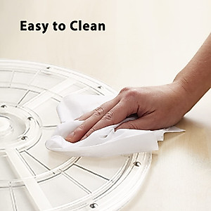 WishDirect Lazy Susan Turntable, Cabinet Organizer for Kitchen, Pantry, Bathroom, Fridge, Countertop Vanity Storage, Plastic Round Spice Rack Organizer 360° Rotation- Food Safe, Clear, 12 Inch