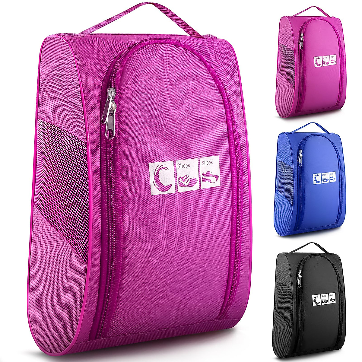 Ailaka Shoe Bag for Travel, Golf Shoe Bag Pouch Portable Large Shoes Storage Bag, Zipper Shoe Bags for Gym Sport Bowling