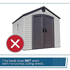 Pop's Parts Plus Tool Hook for Lifetime Shed Original Lifetime Shed Accessories Hook on Amazon, Check Description for Compatible Models! (Does NOT Work on Horizontal Siding Sheds) (Pack of 10)