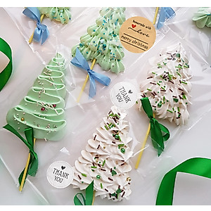 200Pcs Candy Treat Bags 4" x 6" Clear Cellophane Bag Thickening Plastic Party Favor Bags for Birthday Wedding Cookie Gift Lollipop Sticks Chocolate