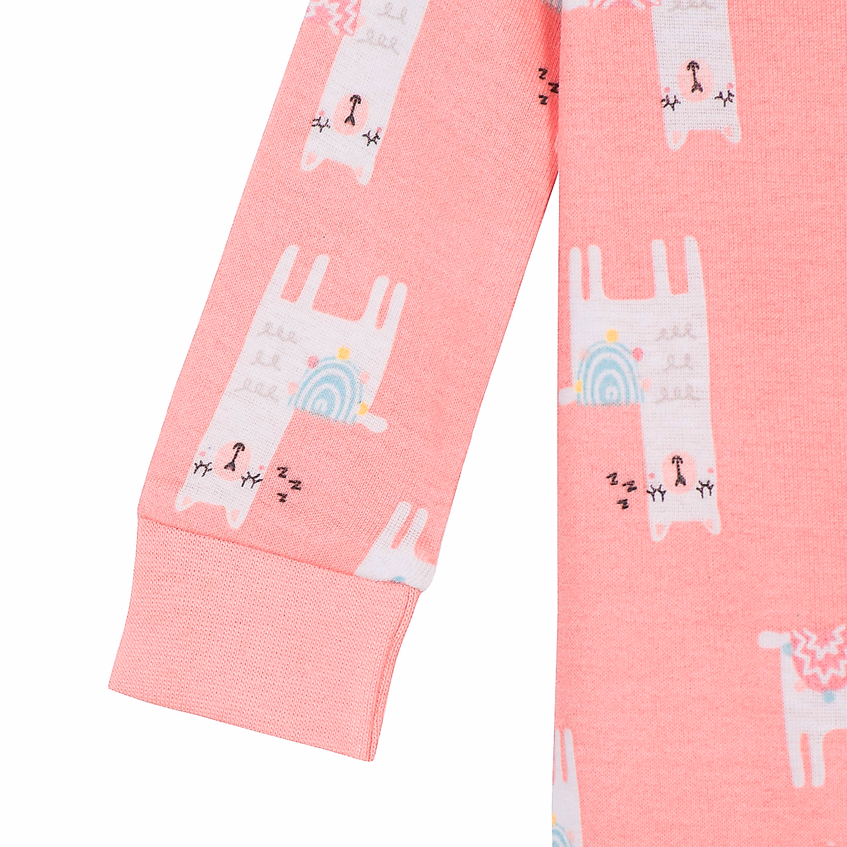 Gerber Baby Girls' Toddler 2-Pack Footed Pajamas, Llama Pink, 5T