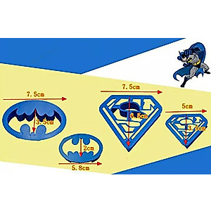 Anyana 4pcs set Super Hero Batman Superman cartoon Cookie impression Cutter pastry stamp biscuit mold Sugarcraft Cake Decoration