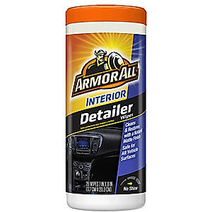 Armor All Car Protectant Wipes, Car Interior Cleaning Wipes for Cars, Trucks & Motorcycles, 25 Count Each, 150 Wipes Total (Pack of 6)