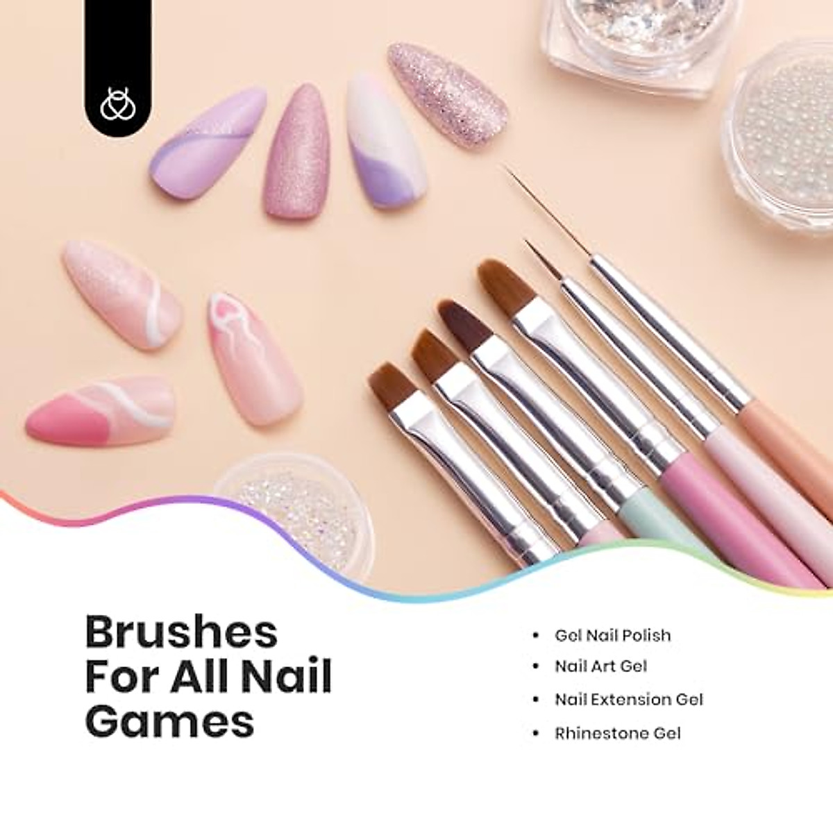 Beetles Nail Art Brushes Set Gel Polish Nail Art Design Pen Painting Tools with Nail Extension Gel Brush Builder Nail Gel Brush Nail Art Liner Brush and Nail Dotting Pen Salon at Home Diy Manicure