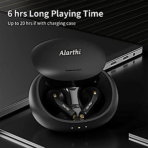 Alarthi Wireless Earbuds,Bluetooth Headphones with Slide Wireless Charging Case,True Wireless Noise Cancelling Earbuds,HiFi Stereo Earphones for Running,Fitness and Work,Frosted White