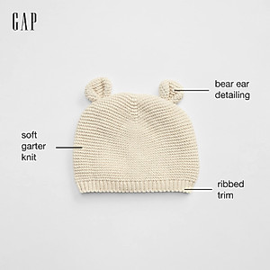 GAP Unisex Baby Garter Hat, Milkshake Pink, 3-6 Months US