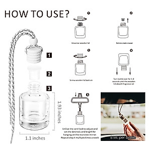 HoogaLife Car Air Freshener Diffuser 2 Pack Hanging Air Freshener Diffuser - Vanilla Cream Fragrance Oil Air Diffuser for Car, 45+ Days Long Lasting Fragrance Made in USA Car Air Fresheners