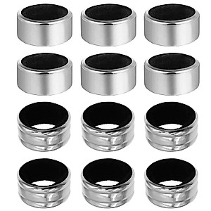 Cabilock 12pcs Wine Bottle Drip Collar Stainless Steel Wine Bottle Collar Wine Drip Ring Wine Neck Catcher for Home Restaurant