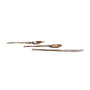 Creative Co-Op Hand Forged Copper Appetizer Cutlery, Set of 4 Serveware, 7" L x 1" W x 0" H