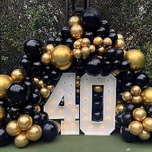 Gold Metallic Chorme Balloons Latex Party Balloons - 20 Pack 18 Inch Big Gold Balloons Large Round Helium Balloons for Baby Shower Wedding Graduation Birthday Gold Themed Party Decorations