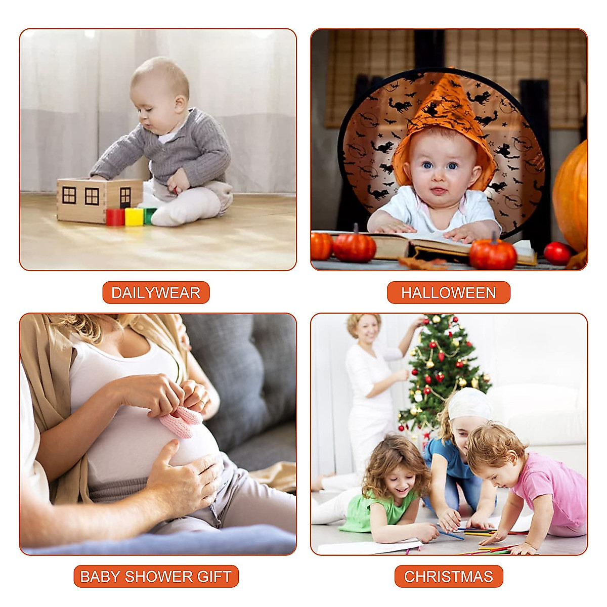 SOBOWO Baby Boy Pants 0-3 Months Newborn Pants Boys Baby Infant Cotton Crawling Pants for Newborn Boys Girls Pack of 2 (0-3 Months, Black/Black)