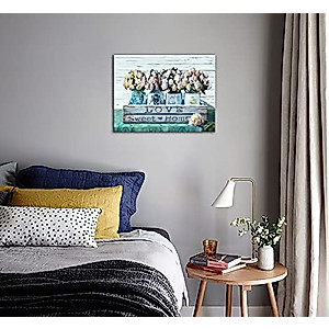 HKDGOKA Wall Decor for Bedroom - Rose Canvas Wall Art for Living Room Rustic Farmhouse Paintings Pictures Ready to Hang for Bathroom Home Decorations 11x15inch