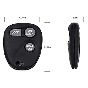 ZENITHIKE Keyless Entry Remote Key Fob 3 Buttons for 97-02 for Chevy for GMC for Oldsmobile Express Sonoma for Astro for Suburban for Tahoe Yukon Jimmy Savana Bravada 16207901-5 X 1pcs