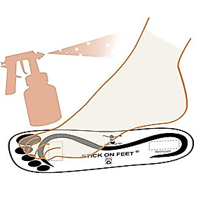 Economy 200 Pairs(400feets) Disposable Black Feet Pads Spray Sunless Tanning Sole Protector