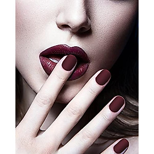 LADYING Matte Short Acrylic False Nails for Women, Stick Glue on/ Press on Nails Set with Glue Nail File, Nail Art Salon Ballerina French Fake Tips, 8 Packs (192 PCS)