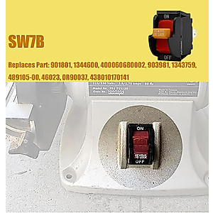 SW7B On-Off Toggle Switch 2 Prong ，Replacment for Delta,Aftermarket Replacment for Ryobi 46023 Delta/Porter Cable 489105-00 438010170141， for Table Saws Drill Press Power Tools Planer Band Saw