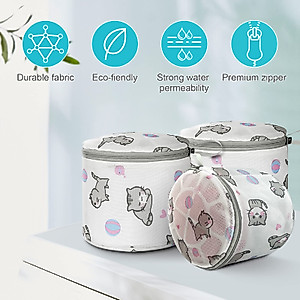 YUNHEGONG 5 Set Mesh Laundry Bags for Delicates + 3 Pcs Bra Washing Bags for Laundry