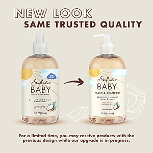 SheaMoisture Baby Wash and Shampoo 100% Virgin Coconut Oil for Baby Skin Cruelty Free Skin Care 13 oz