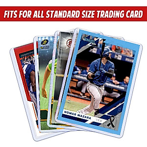 80 Count Baseball Card Protector Sleeves 3 x 4 Sports Card Holder Plastic Baseball Card Protectors Top loaders Card Sleeves for Trading Cards,Stardard Cards,MTG Cards,Yugioh Cards