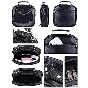 Soutrend Convertible Ita Bag for Anime Cosplay Pin Display Bag Cute Cat Women Purse Crossbody Shoulder Bag Satchel Lolita JK Bag Handbag Backpack Clear Bag with Insert