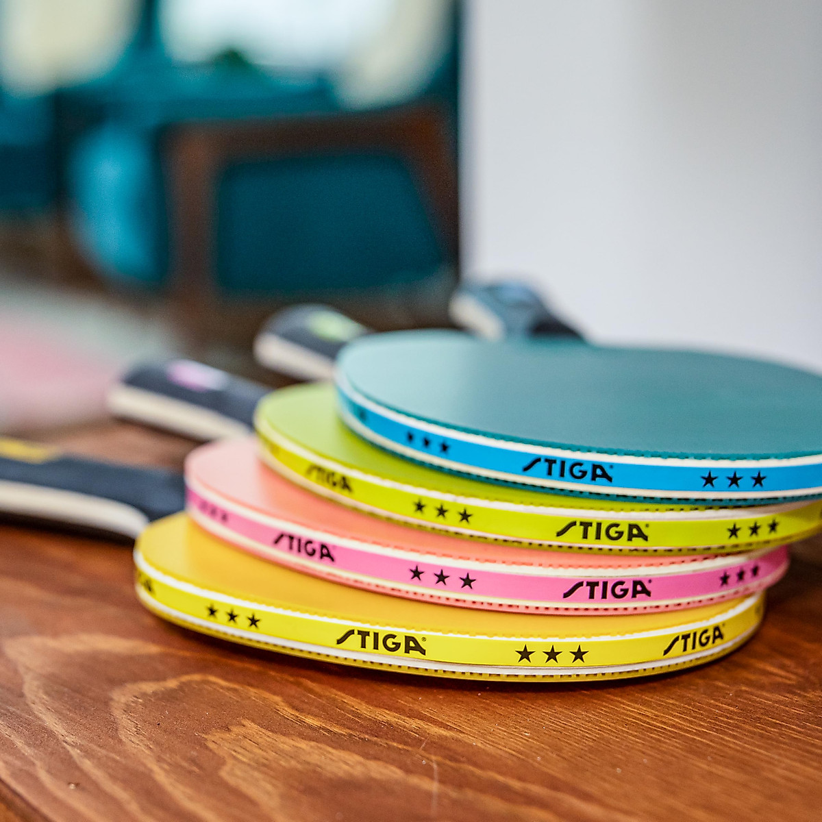 STIGA Pure Color Advance Performance-Level Table Tennis Racket (Yellow)