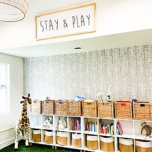 Playroom Wall Decor - Playroom Decor - Play Sign - Playroom Sign - Play Room Wall Decor - Stay And Play Sign - Lets Play Sign - Play Sign For Playroom - Lets Just Play - Playroom
